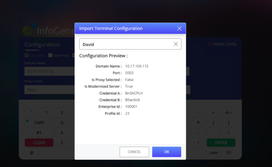 Launching POS Terminal Application
